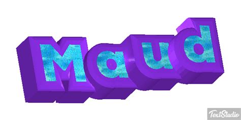 Maud Name Animated  Logo Designs