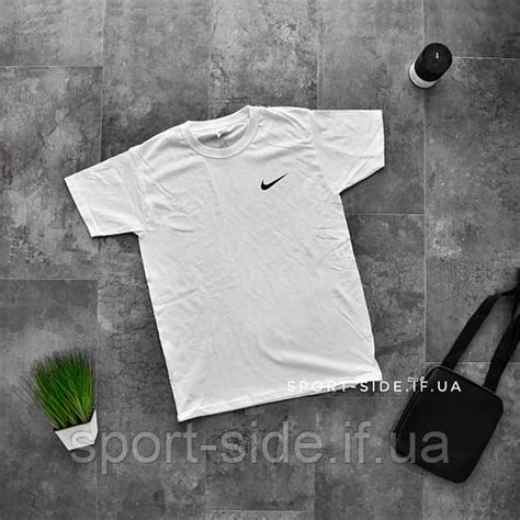 Чоловіча футболка Nike (Найк) біла (маленька емблема) бавовна, ціна 260 ...