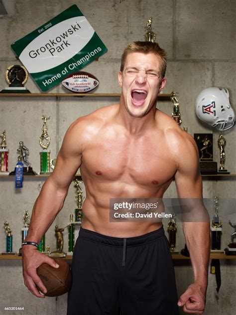 Football Player Rob Gronkowski Is Photographed For Muscle And Fitness
