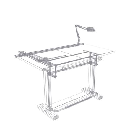 Pro Drafting Table Set 3d Model