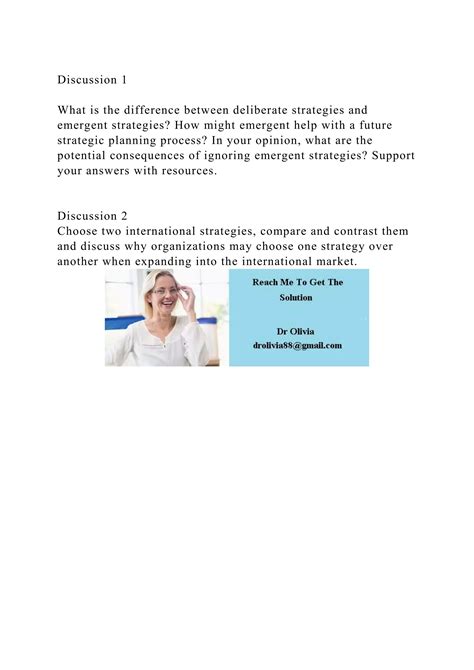 Discussion 1What Is The Difference Between Deliberate Strategies Docx