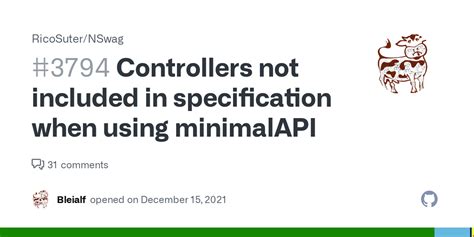 Controllers Not Included In Specification When Using Minimalapi · Issue