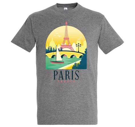 Youth Designz T Shirt Paris Frankreich Herren Shirt Mit Modischem