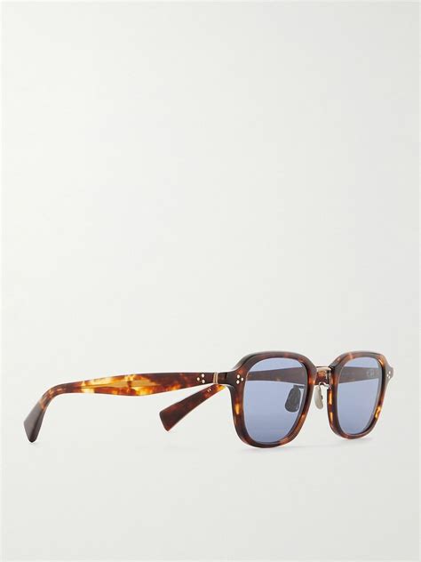 Eyevan 7285 Square Frame Tortoiseshell Acetate And Silver Tone