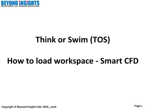 TOS How To Load Workspace Smart CFD PPT