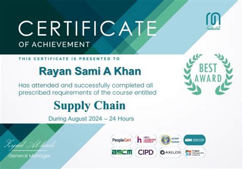 Rayan Khan On Linkedin Supplychain Professionaldevelopment Continuouslearning Achievement