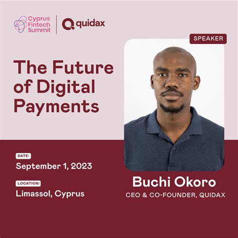 Quidax On Linkedin Our Ceo Buchi Okoro Will Be At The Cyprus Fintech