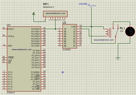 Relay Interfacing With 8051 Using Uln2803 Driver ⋆ Embetronicx