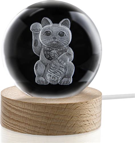 Amazon ZEERSHEE 60mm Crystal Ball Paperweights With LED Light Base