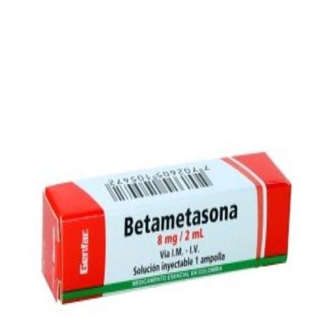 Betametasona 8 Mg 2 Ml Ampolla Gf Tu Droguería En Línea