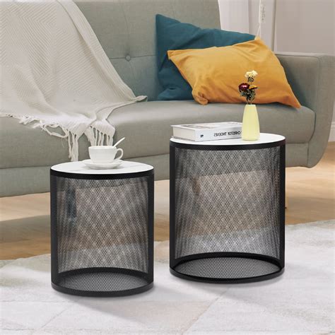 Williamspace Metal Nesting Table Set Of 2 Round Coffee Table Set
