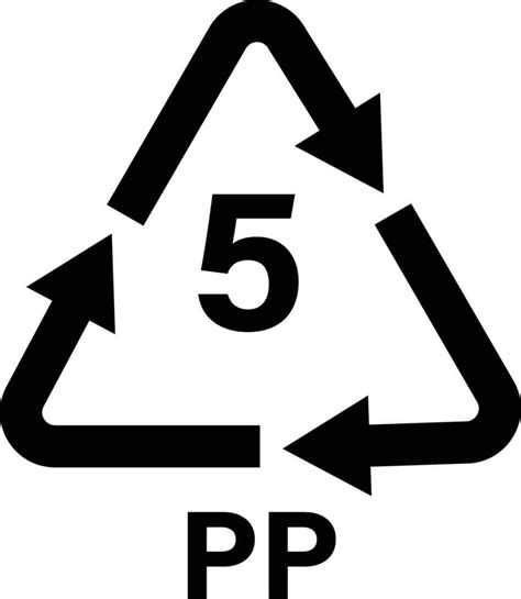 Plastic Recycling Symbol Pp 5 Vector Illustration Plastic Recycling