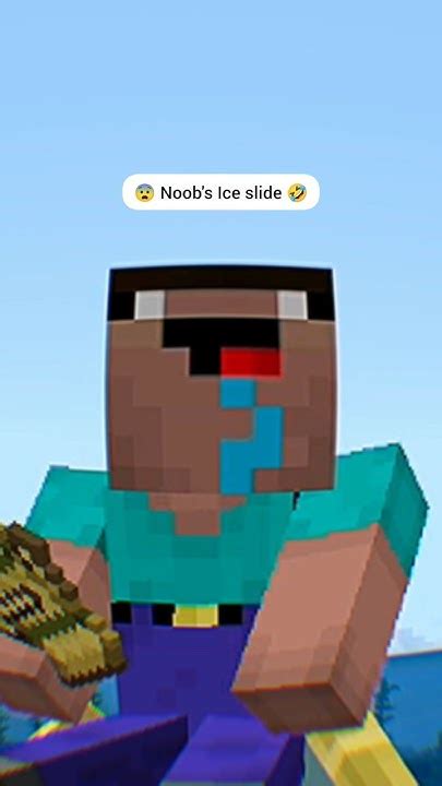 noob s ice slide 😨 challenge shorts youtube