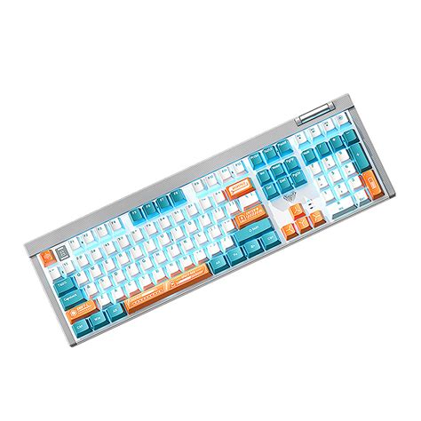 WIRELESS KEYBOARD คยบอรดไรสาย AULA F3050 MECHANICAL CUSTOM BLUE