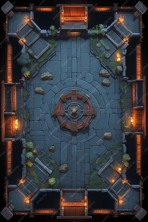 Premium Photo Samurai Arena Valorantstyle 4v4 Map Concept