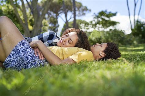Happy Lesbian Couple Cuddling Stock Image F0378996 Science Photo