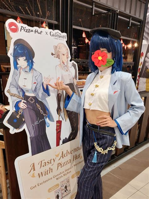 Wts Wtt Genshin Impact Yelan Pizza Hut Cosplay Free Shipping