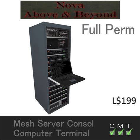 Second Life Marketplace Mesh Server Consol Computer Terminal