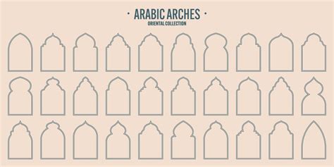 Islamic Frames Oriental Style Objects Arabic Vector Image