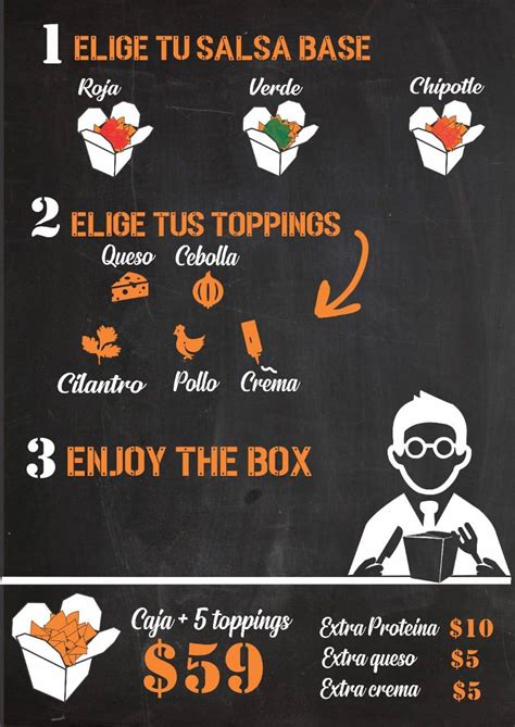 Carta Del Restaurante Chilaquiles Box Vallarta Chihuahua