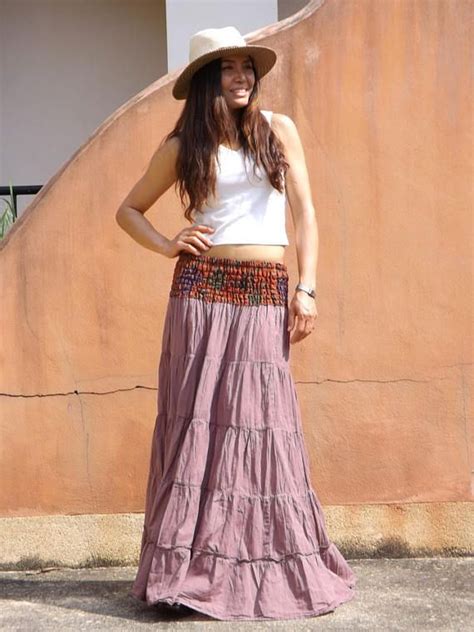 Long Skirtlong Boho Skirtlong Maxi Skirt Full Length Skirtcolor