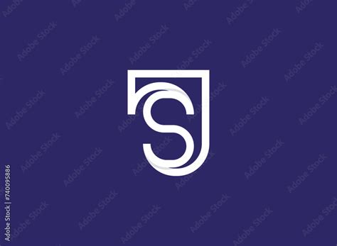 Introducing Our Js Letter Outline Logo Design Template This Logo Used