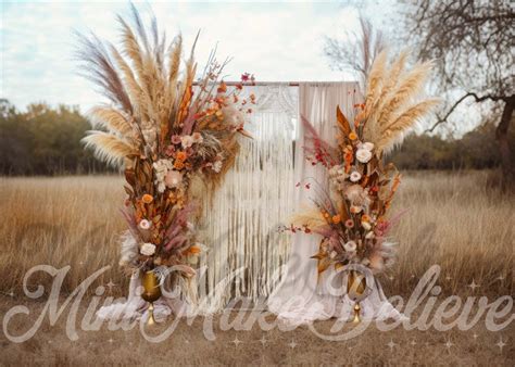 Kate Boho Wedding Arch Fall Autumn Backdrop Designed By Mini Makebelie