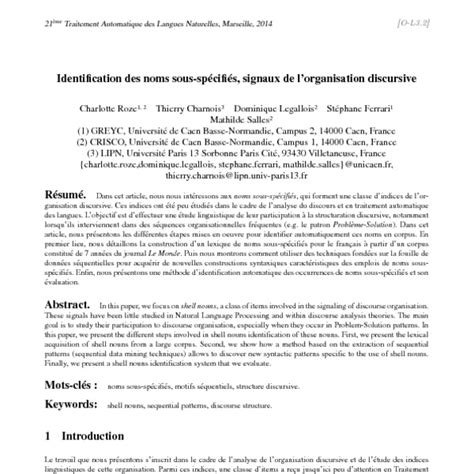 Identification Of Shell Nouns Signals Of Discourse Organisation