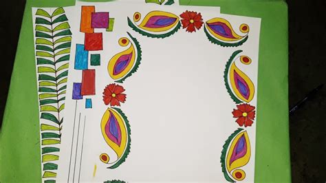 3 New Border Designs For School Projects And Files Border Designs On Paper Youtube