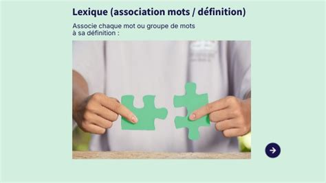 Lexique Association Mots Définition Genially