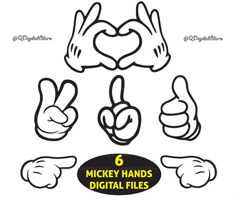 Mickey Hands Template
