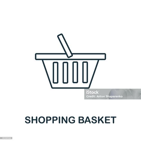 장바구니 아이콘입니다 쇼핑 아이콘 컬렉션의 라인 스타일 기호입니다 로고 인포 그래픽 Ux 및 Ui를위한 쇼핑 바구니 창조적 인 요소 가득 찬에 대한 스톡 벡터 아트 및 기타