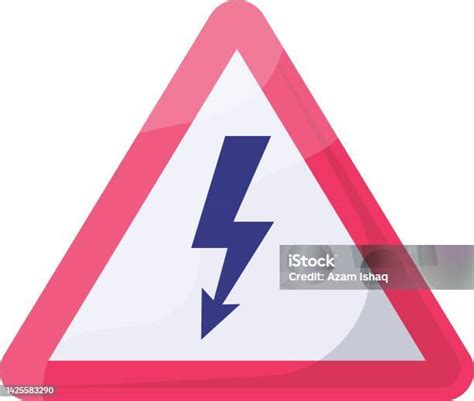 Concept De Triangle Rouge De Danger Électrique Conception Dicône
