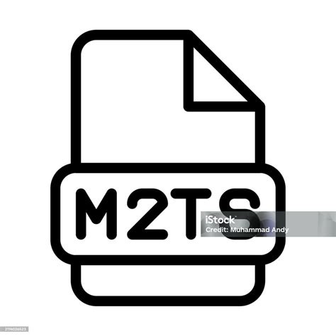 M2ts 파일 아이콘 유형 파일 서명 윤곽선 기호 디자인 아이콘 형식 데이터 벡터 일러스트 레이 션 0명에 대한 스톡 벡터 아트 및 기타 이미지 Istock