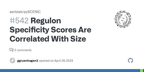 Regulon Specificity Scores Are Correlated With Size Issue 542