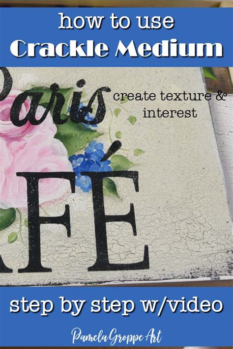Use Crackle Medium To Create Texture And Interest Pamela Groppe Art