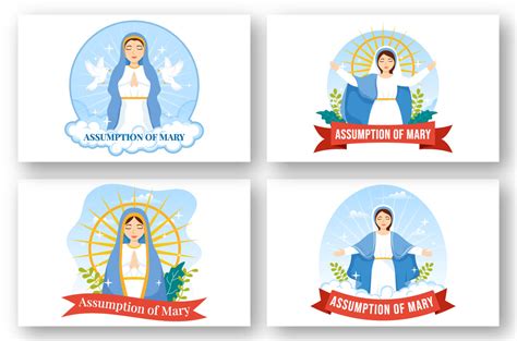 13 Assumption Of Mary Illustration Masterbundles