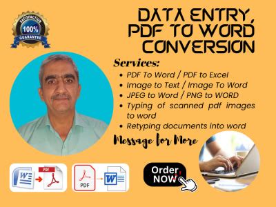 Data Entry PDF To Word Conversion Upwork