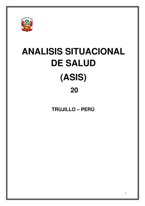 Modelo Asis Asis Analisis Situacional De Salud Asis 20 Trujillo