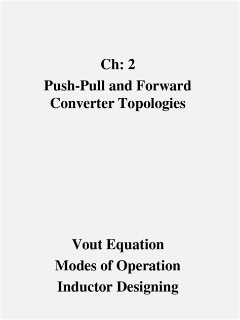 push pull converter 3 updated pdf electricity electrical engineering