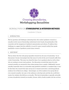 SEXUALITY INTERVIEW PAPER