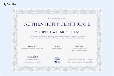 Free Printable Certificate Of Authenticity Template Free Printables Hub