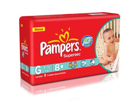 Fralda Pampers Supersec Tamanho G Pacotinho 8 Unidades Peso Indicado 9
