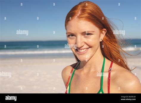 Female Redhead Beach Hi Res Stock Photography And Images Alamy