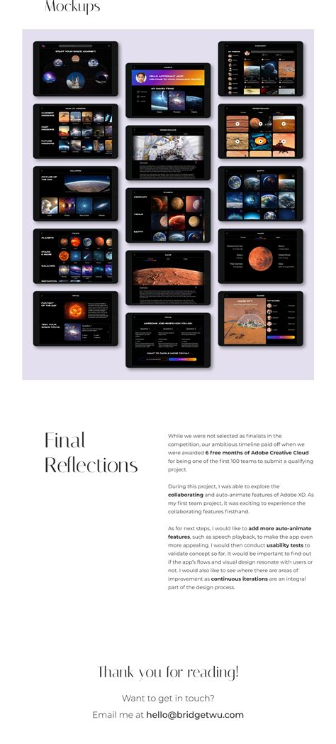 UX UI Case Study Space Journey On Behance