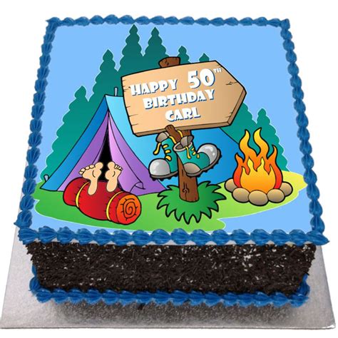 Camping Birthday Cake Flecks Cakes