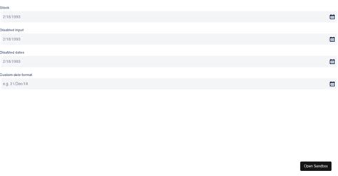 Atlaskit Datetime Picker Date Picker States Codesandbox