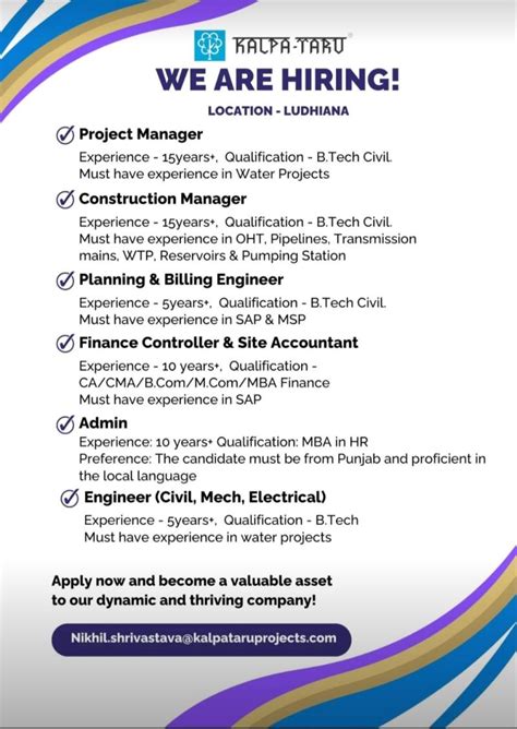 Sajan Kathat On Linkedin Kalpataru Projects International Ltd Hiring