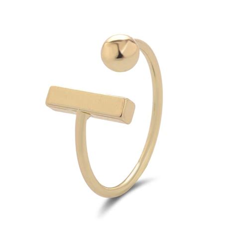 Mode Open Matel Bar Met Bal Ringen Voor Vrouwen Geometrische Trendy
