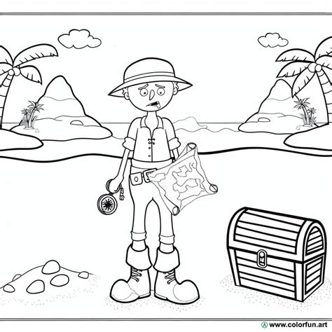 Kleurplaat Van De Schatzoeker Gratis Te Downloaden Of Af Te Drukken